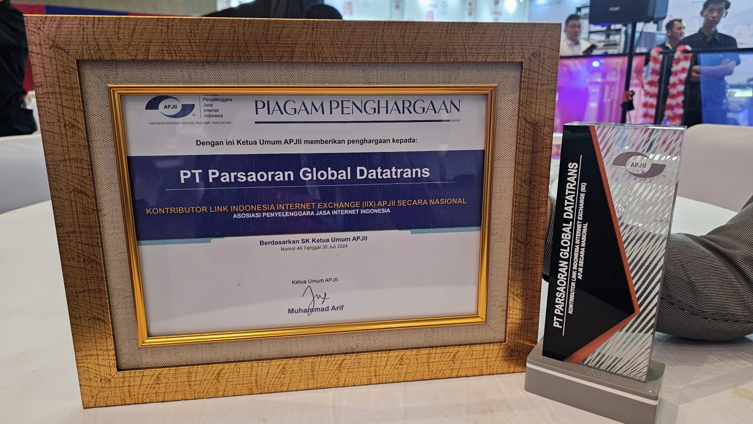 PT. Parsaoran Global DataTrans atau HSPNet (ION Enterprise) Menerima Penghargaan Kontributor ...